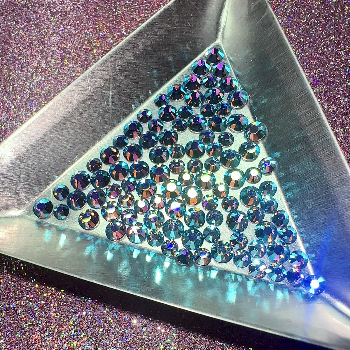 Flatback Crystals, Round, Non-Hotfix PRECIOSA, Light Sapphire AB ...