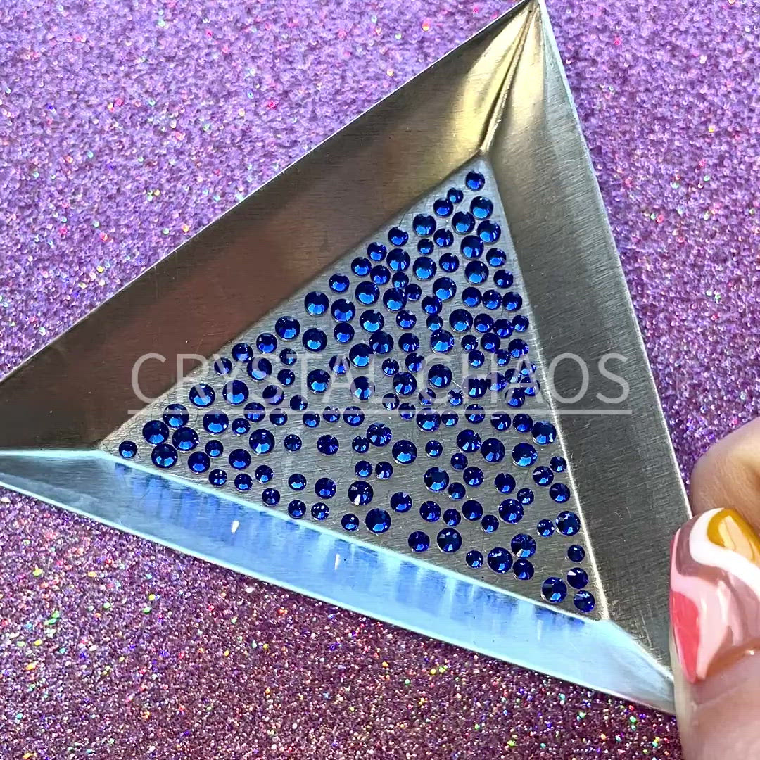 Flatback Crystals, Round, Non-Hotfix PRECIOSA, Sapphire – Crystal Chaos